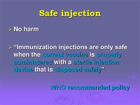 PPT Injection Safety PowerPoint Presentation ID 3133207
