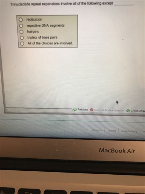 Solved Trinucleotide Repeat Expansions Involve All Of The