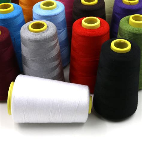 大卷缝纫机线宝塔线手工缝衣服针线家用402涤纶细线红线黑线白线 虎窝淘