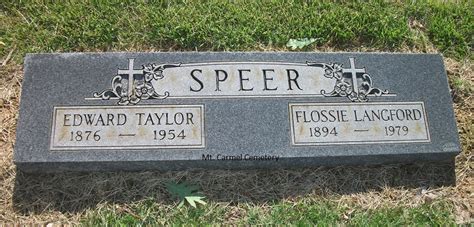 Edward Taylor Speer 1876 1954 Find A Grave Memorial