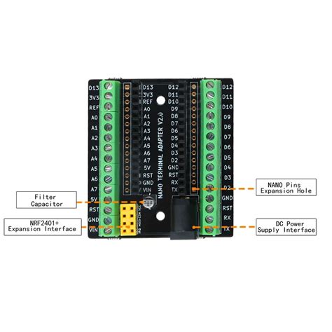 Arduino Nano Terminal Expansion Adapter Board Franken Pi