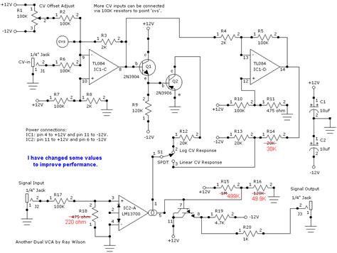 Dual Voltage Controlled Amplifier 2 Schematic Pg 2