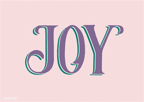 Joy Typography Illustration Premium Image By Free Vector Illustration Free