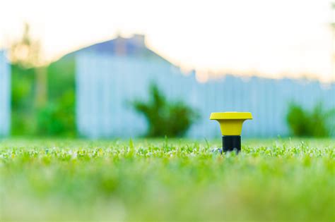 잔디밭에 갓 자른 잔디에 물을주기위한 버섯 스프링클러 설치 0명에 대한 스톡 사진 및 기타 이미지 0명 가뭄 관개 장비 Istock