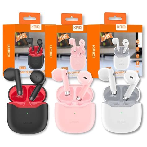 Fone De Ouvido Bluetooth Tws Kaidi Kd Capinhas Prime Clube De Compras