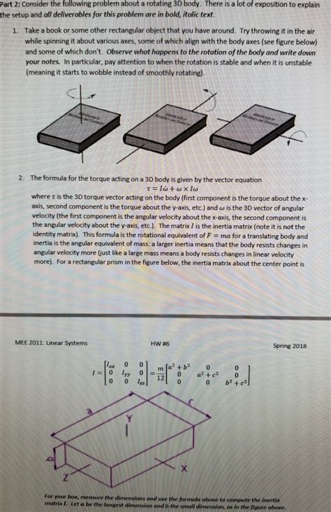 Solved Part Consider The Following Problem About A Chegg
