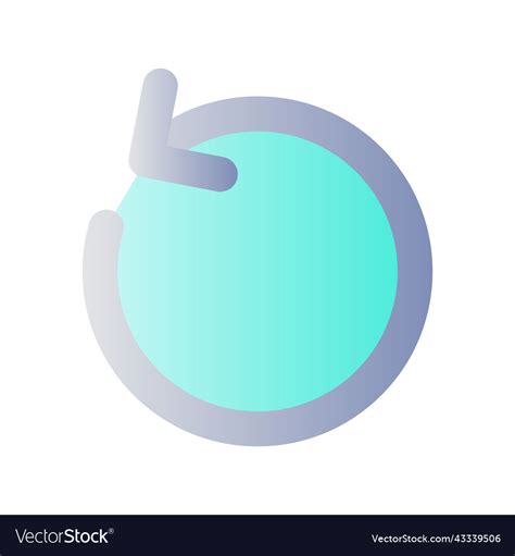 Turn Flat Gradient Color Ui Icon Royalty Free Vector Image