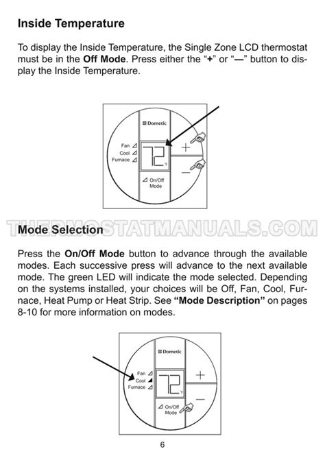 Dometic Single Zone Lcd Operating Instructions