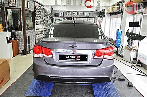 쉐보레크루즈 준비엘 듀얼머플러튜닝 80파이 듀얼머플러팁 튜닝