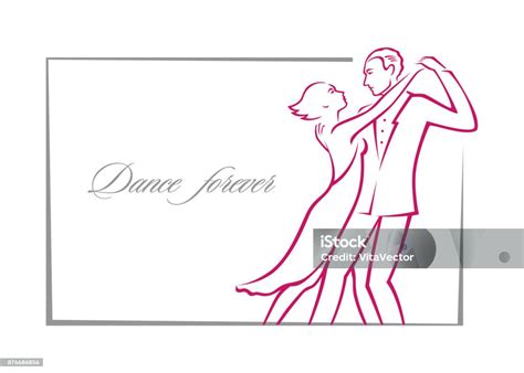 그래픽 컬러 선형 그림 이나 아이콘 프레임에 어디 사랑 만화 남자와 여자에 열정적인 커플 댄스 고급 벡터 일러스트 흰색 배경에