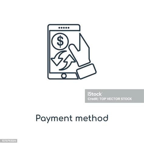 결제 방법 개념 선 아이콘입니다 선형 결제 방법 개념 개요 기호 디자인입니다 이 간단한 요소 그림 사용할 수 있습니다 웹 및 모바일 Ui Ux가 금융에 대한 스톡 벡터 아트