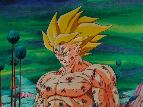 Goku Super Saiyan In Namek By Francisco G9 On Deviantart