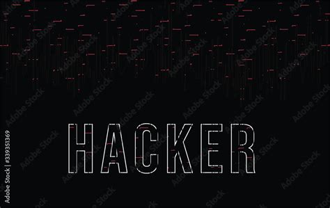 Hacker Cut Fonts Design For Poster Vector Illustration Stock Vector Adobe Stock