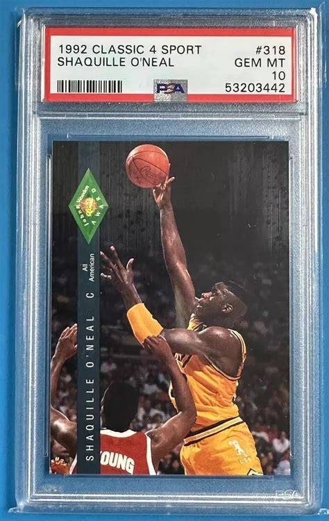 Shaquille Oneal 1992 Classic Four Sport 318 John Wooden Award Price Guide Sports Card Investor