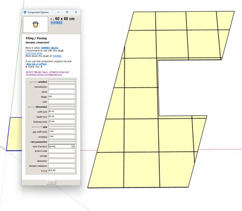 Smart Dynamic Component For Sketchup Design Tiles Fast And Effortlessly Sunbees Ko Fi Shop