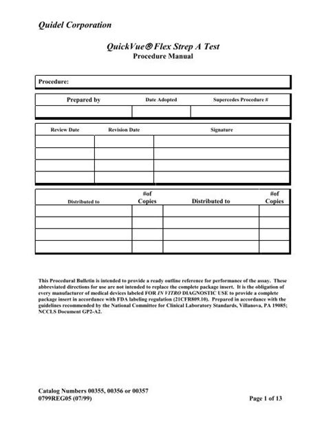 QUICKVUEÃÂ FLEX STREP A TEST Quidel Corporation
