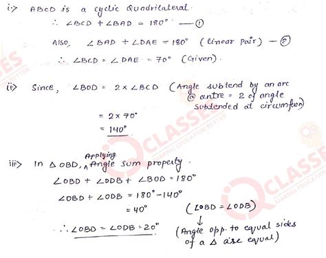 Class ICSE Maths Important Questions Chapter Circles