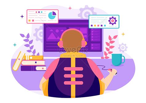 비디오 게임 개발 일러스트레이션 일러스트 무료 다운로드 Lovepik