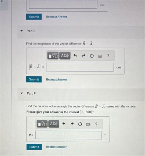 Solved Vector A Has Components Ax 1 25 Cm Ay 2 36 Cm Vector