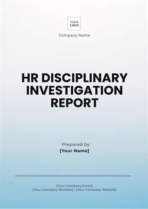 Free Grievance Investigation Report Template To Edit Online