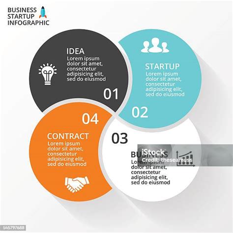 벡터 원 화살표 인포그래픽 사이클 다이어그램 그래프 프레젠테이션 차트 사업 4가지 개체에 대한 스톡 벡터 아트 및 기타 이미지 4가지 개체 4 인포그래픽 Istock
