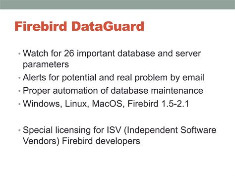 firebird s big databases in english pptx