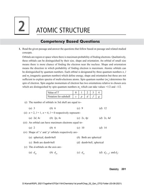 SOLUTION Atomic Structure Mcq Studypool