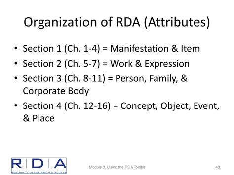 Ppt Module 3 Rda Basics Using The Rda Toolkit Powerpoint Presentation Id6342937