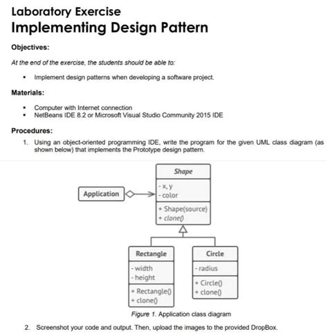 Solved Laboratory Exercise Implementing Design Pattern