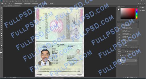 Download Nepal Passport Psd File Photoshop Template Editable Fullpsd