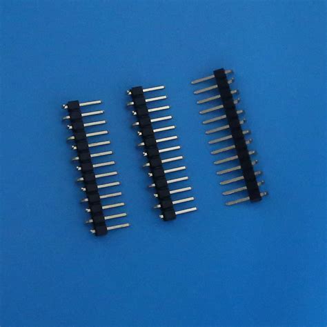 Pitich 2 54mm Smt Pin Header Connector Black Color Single Row