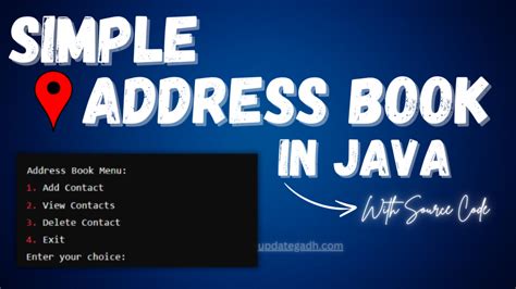 Simple Address Book In Java With Source Code