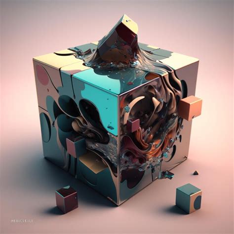 Premium Ai Image There Is A 3d Image Of A Cube With A Bunch Of