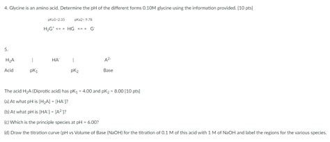 Solved pKa1=2.35 pKa2 =9.78 H2G+ HG⇔=>G− The acid H2 A | Chegg.com