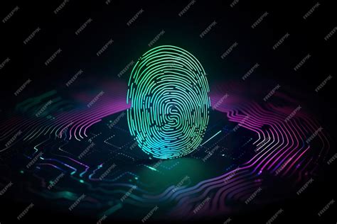 Premium Ai Image Fingerprint Authentication Button Biometric Security Identification And Cyber