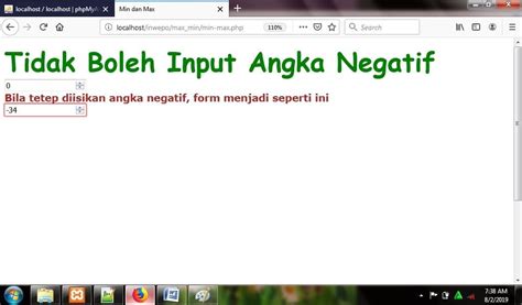cara membatasi nilai input min dan max di html inwepo