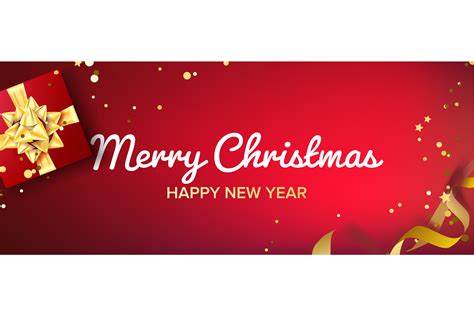Merry Christmas Banner Vector Ts Box Graphic By Pikepicture