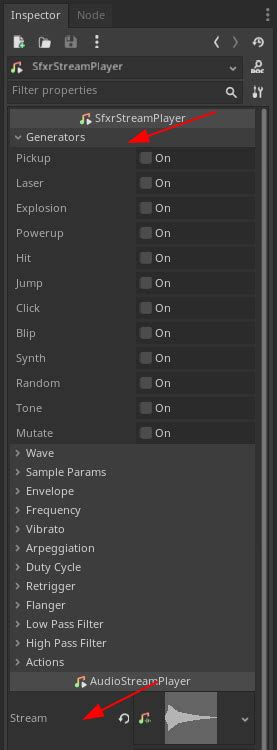 Github Tomeyro Godot Sfxr Godot Plugin That Adds The