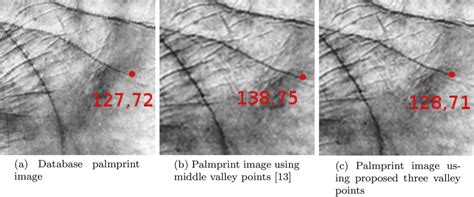 improved palmprint alignment when using the modified mec method [taken