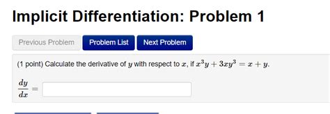 solved implicit differentiation problem 1 previous problem