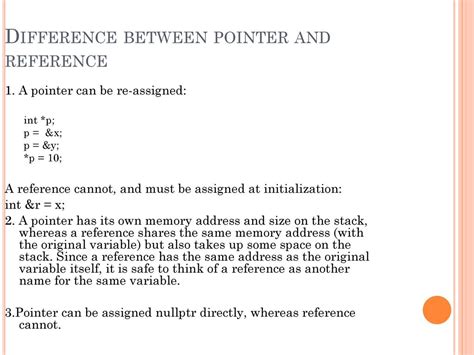 What Is The Difference Between Pointer And Reference Pediaacom Ppt