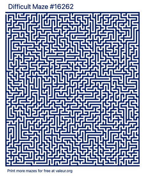 Free Printable Difficult Maze With The Answer 16262