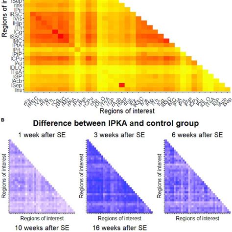 Correlation Matrices A Correlation Matrix At Baseline B Difference Download Scientific