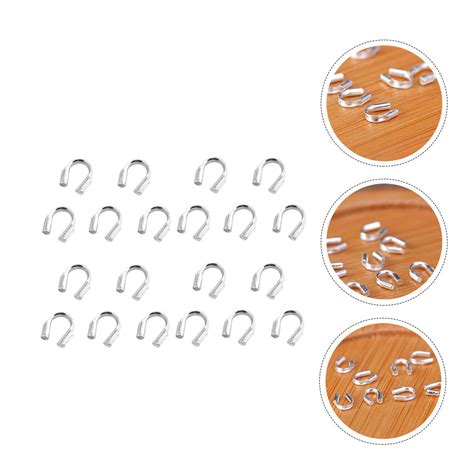 Wsteer 100pcs U Shaped Wire Loops Wire Guards Cable Protectors For Necklace Bracelet Making Wsteer 100pcs U Shaped Wire Loops Wire Guards Cable Protectors For Necklace Bracelet Making