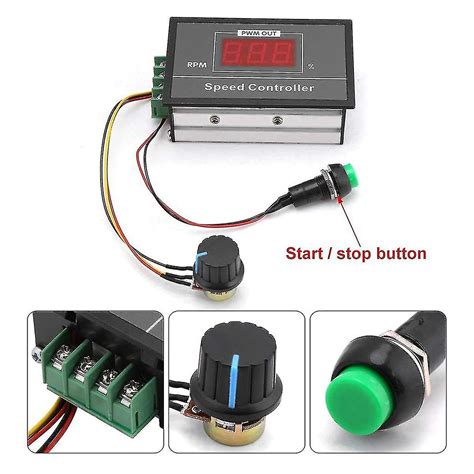 Dc Motor Speed Controller Dc V V V A Pwm Adjustable Stepless Governor Regulator Motor