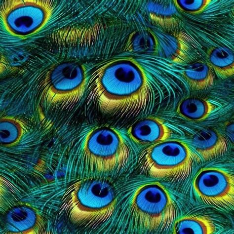 Premium Ai Image Peacock Feathers Pattern