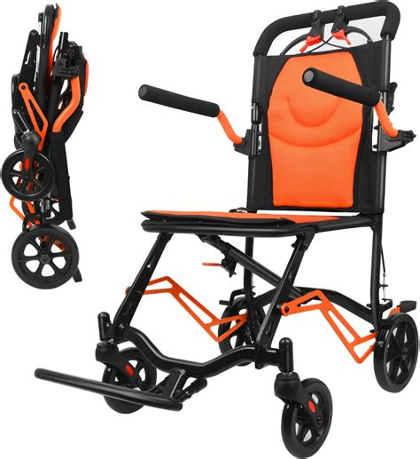 Ontrip Transport Wheelchair Lightweight Foldable With Hand