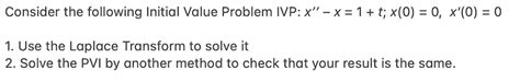 solved consider the following initial value problem ivp