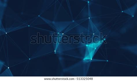 Abstract Blue Digital Background Cybernetic Particles Stock Illustration 513325048