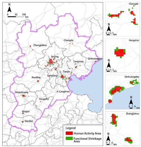Figure A3 The Spatial Layout Of Functional Shrinkage Areas In All 13 Download Scientific